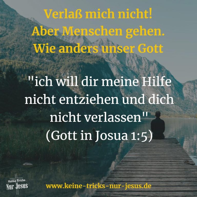 Verlaß mich nicht | Keine Tricks - nur Jesus